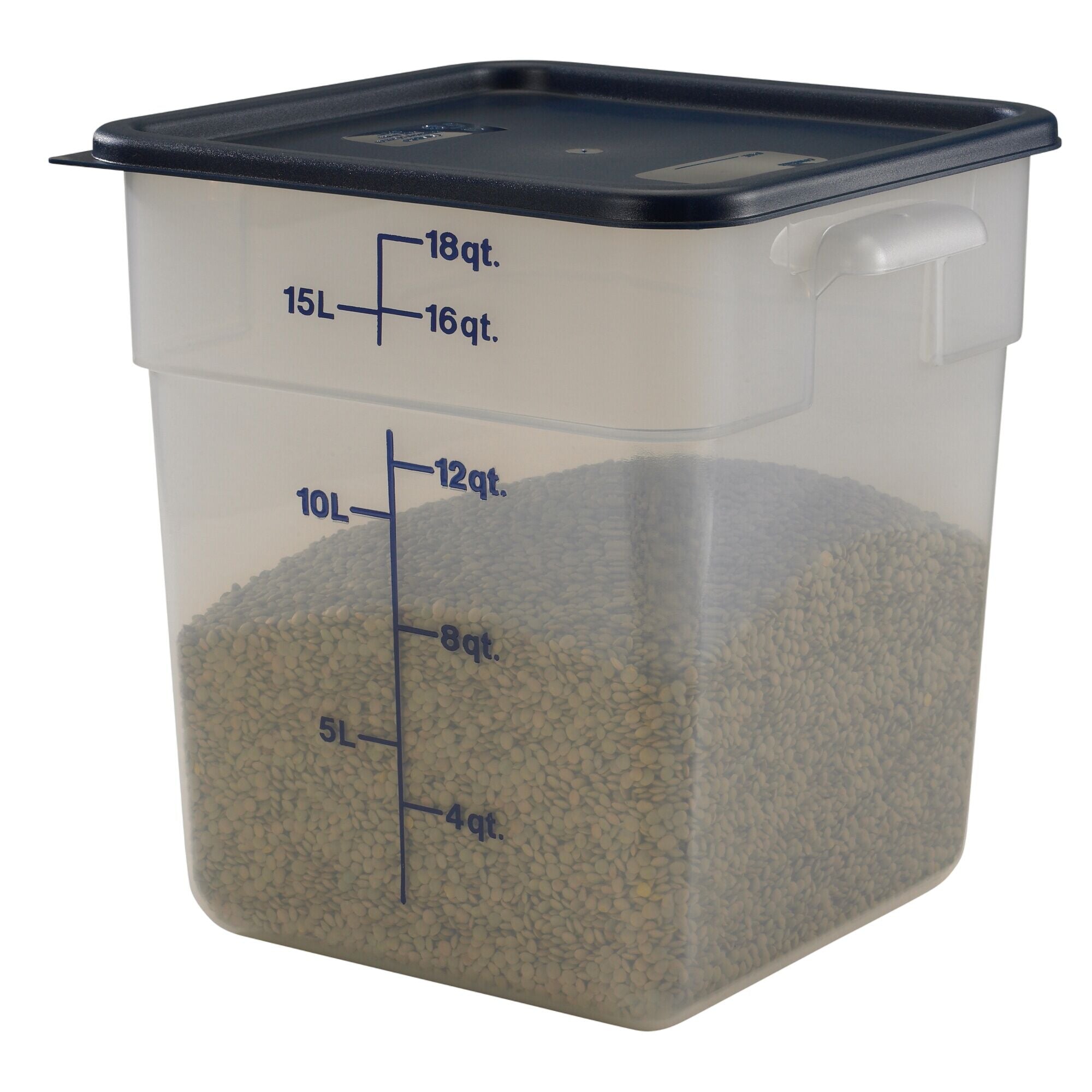 (6 stk.) CAMBRO | CAMSQUARES® - Beholder - 17,2 liter - Transparent