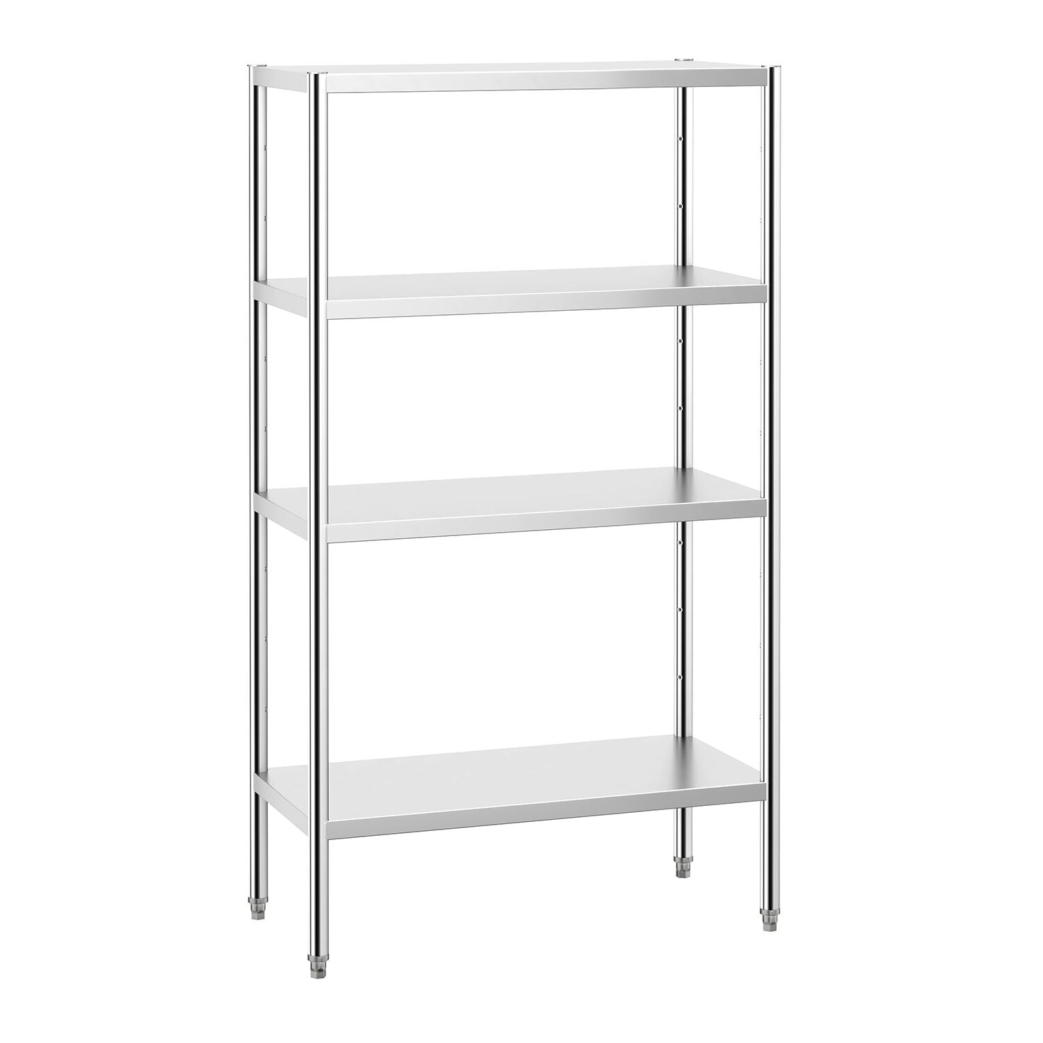 Hylle i rustfritt stål PREMIUM 1,0 x 0,5 m - med 4 hyller (JUSTERBAR)