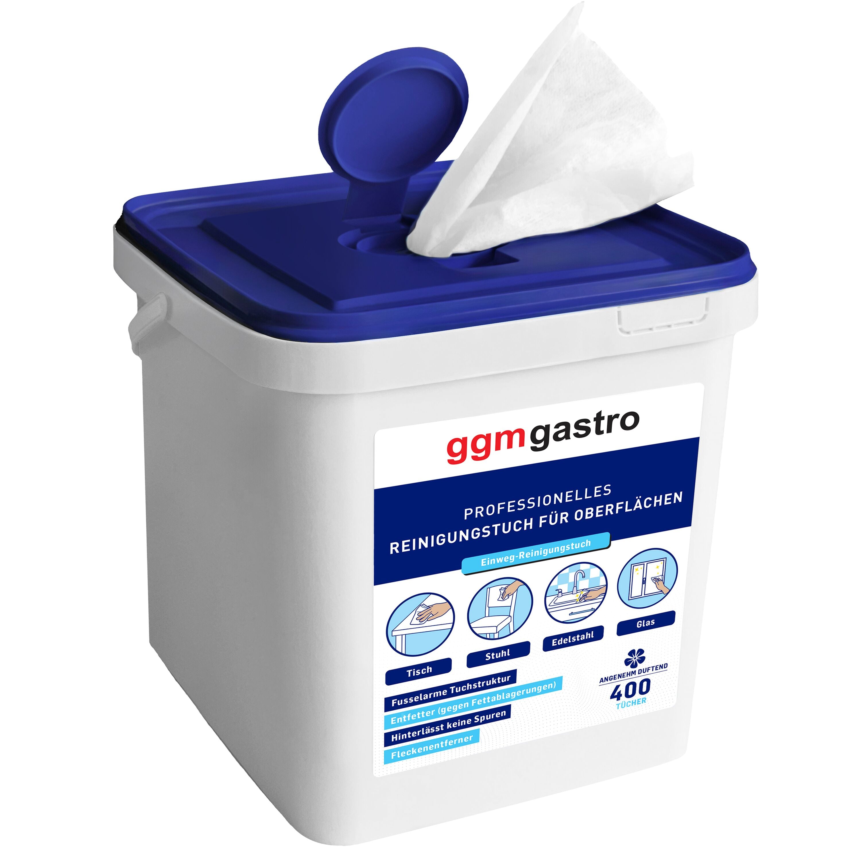 (1 stk.) - Rengjøringsserviettdispenser med 400 engangsservietter - en