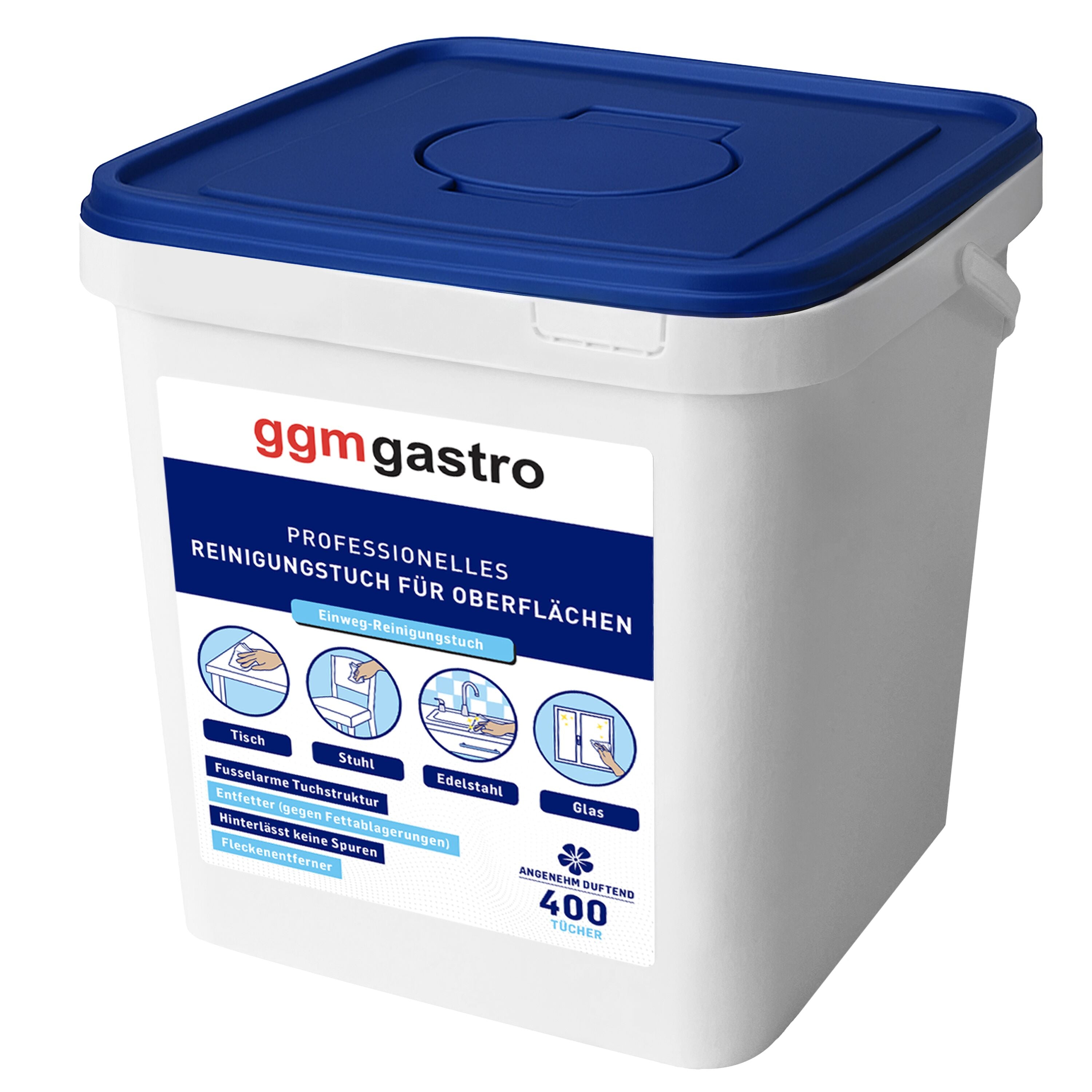 (1 stk.) - Rengjøringsserviettdispenser med 400 engangsservietter - en