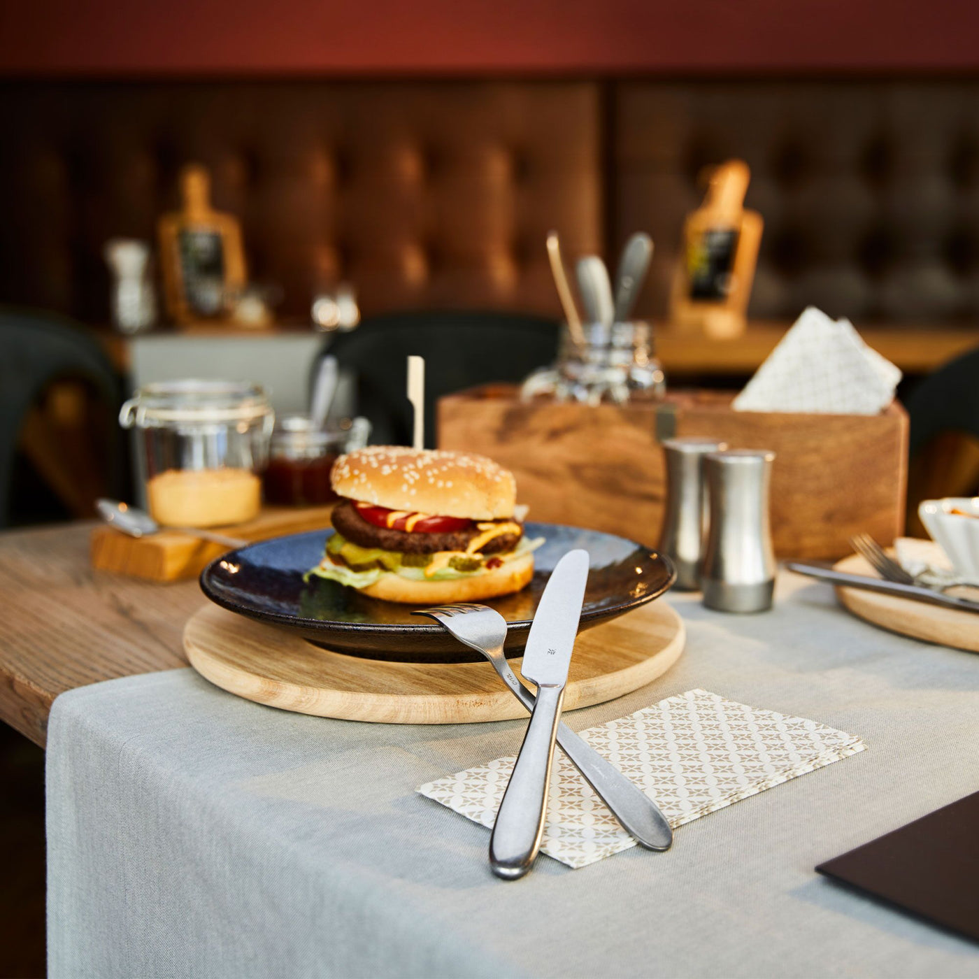 (12 stk.) WMF | SARA - Menykniv mono - 225 mm - stonewashed